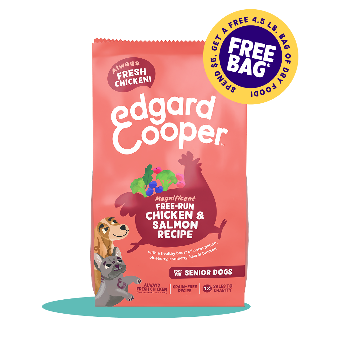 Chicken & Salmon Dog Dry Food | Edgard & Cooper